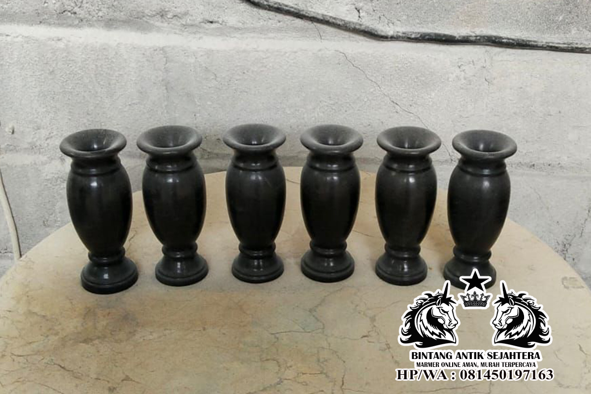 Design Vas Bunga Marmer Hitam Berkualitas » Marmer Tulungagung