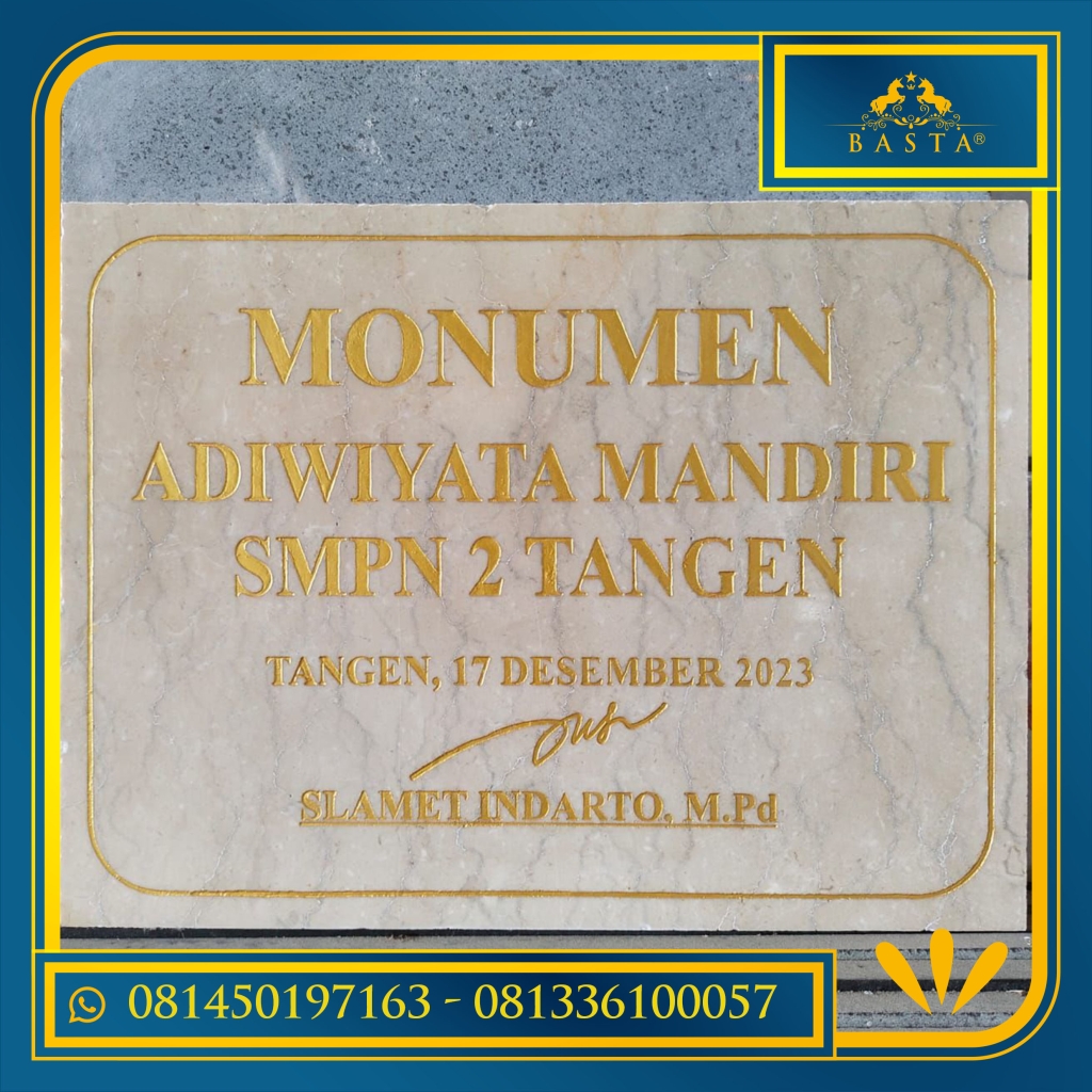 Harga Prasasti Peresmian Bahan Marmer Lokal » Marmer Tulungagung