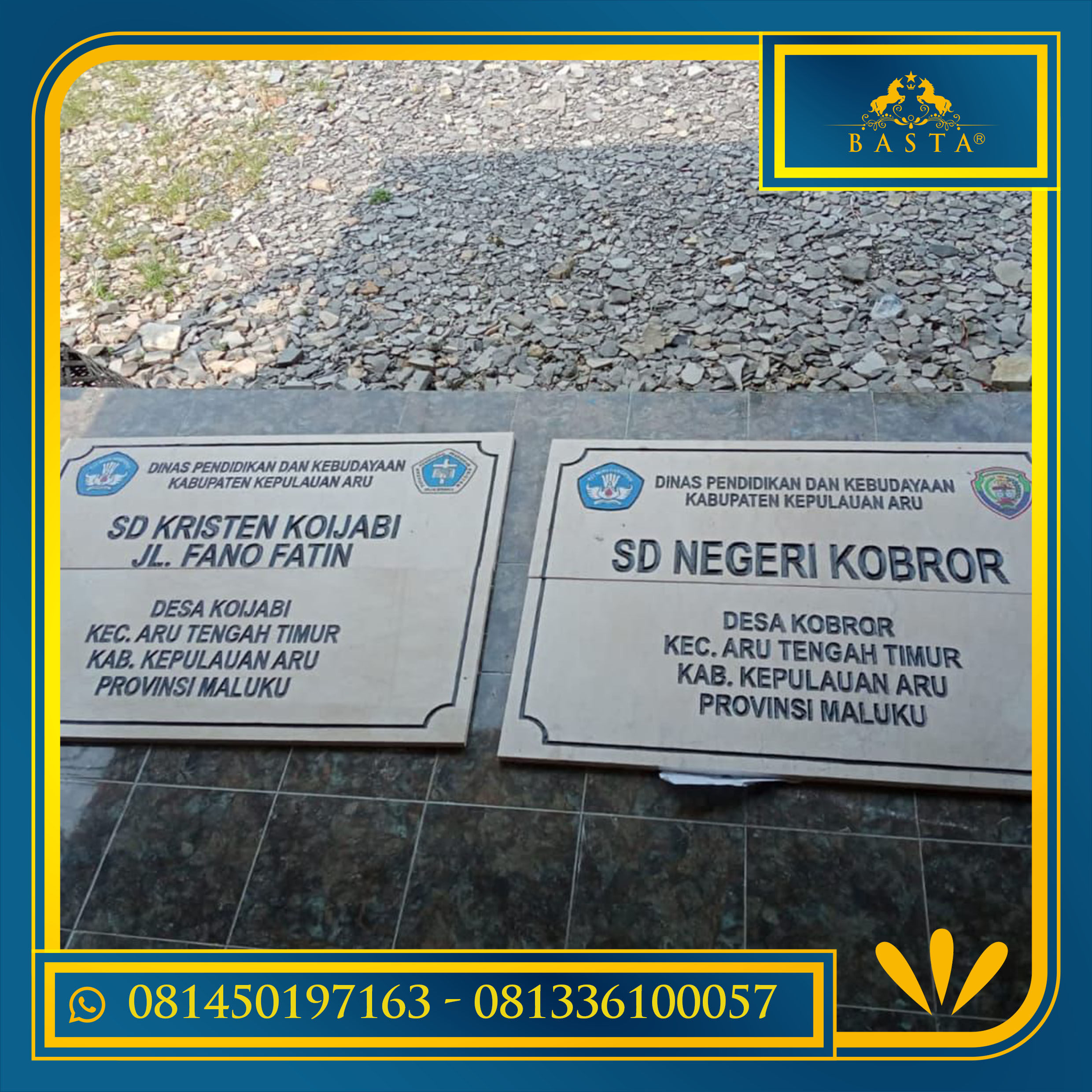 Nameboard Sekolah Berbahan Marmer dan Granite Hasil Karya Pengrajin ...