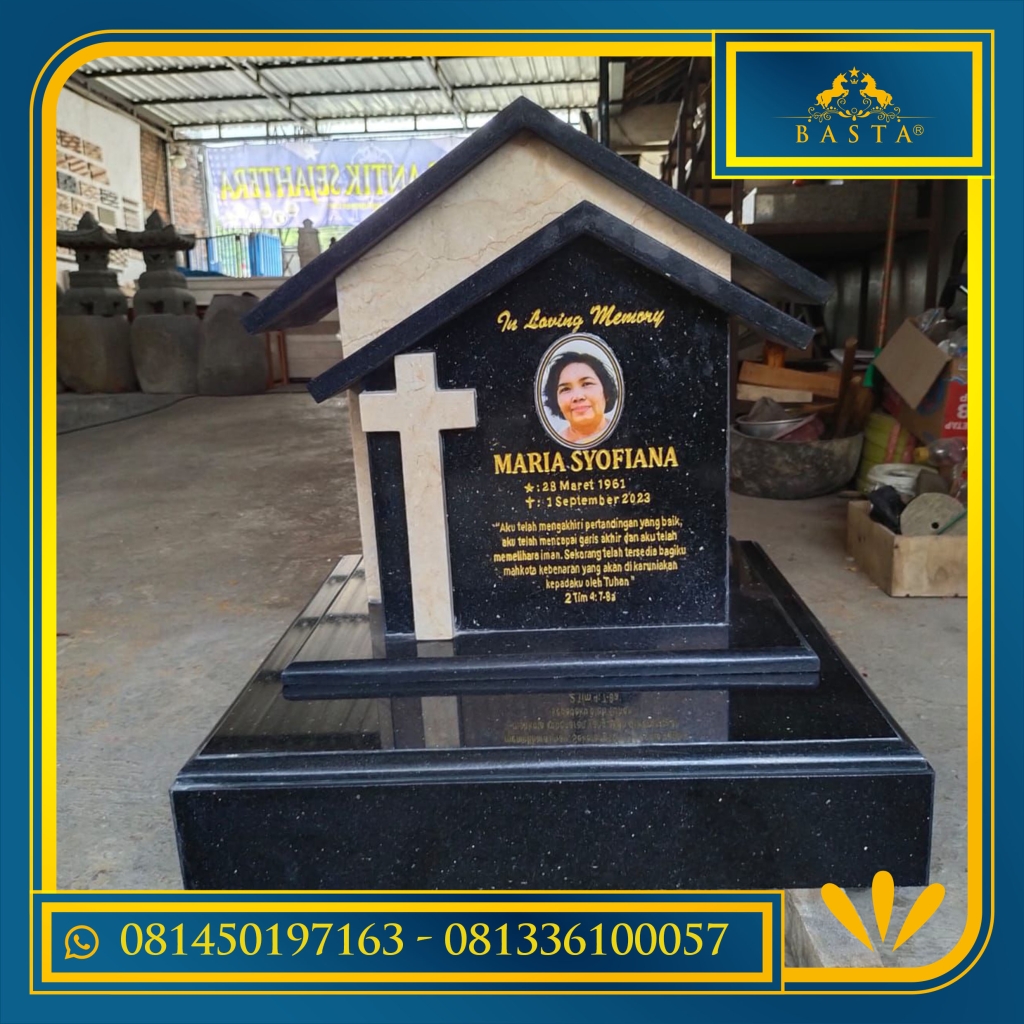 Model Batu Nisan Kristen Terbaru dengan Bahan Granit dan Marmer ...