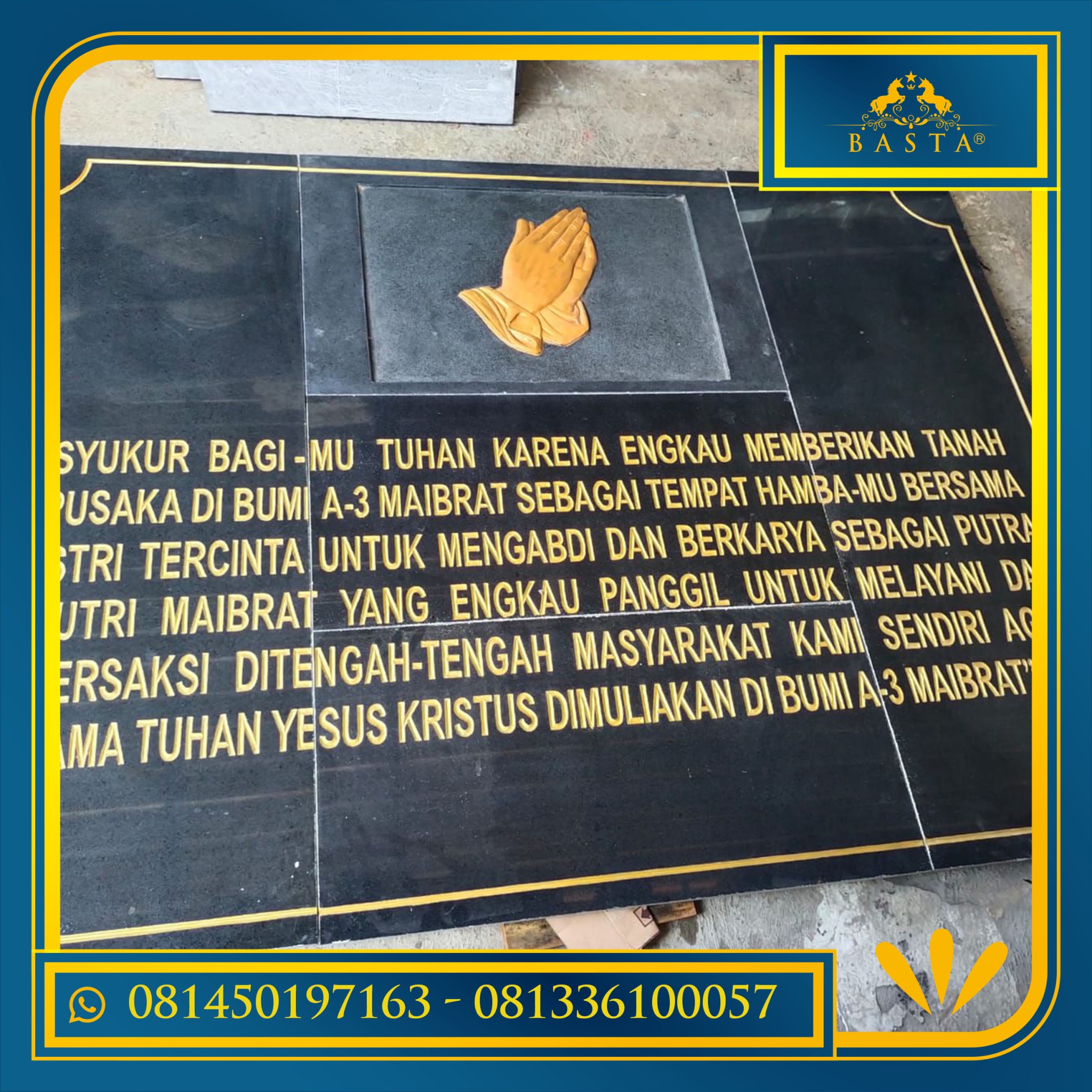 Desain Prasasti Marmer Hitam yang Unik dan Memukau » Marmer Tulungagung
